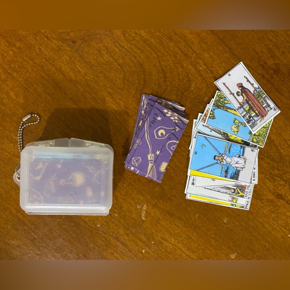 Games | Tiny Travel Keychain Tarot Deck With Plastic Case | Poshmark
